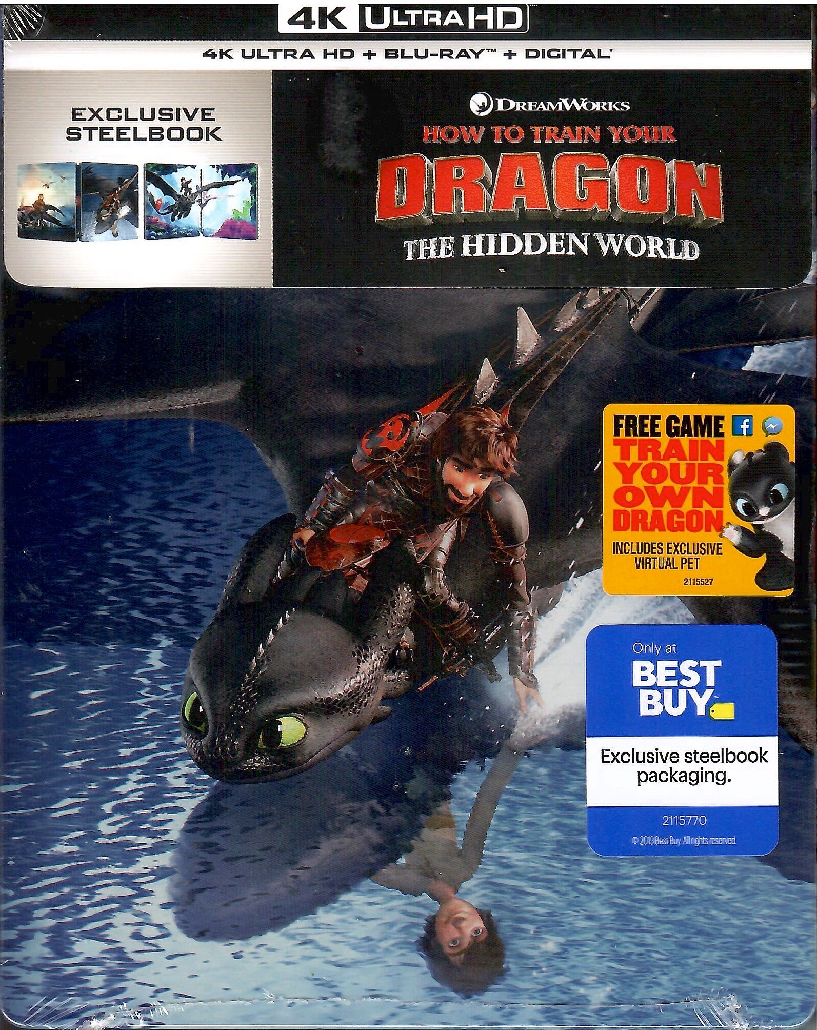How to Train Your Dragon: The Hidden World 4K SteelBook (Exclusive ...