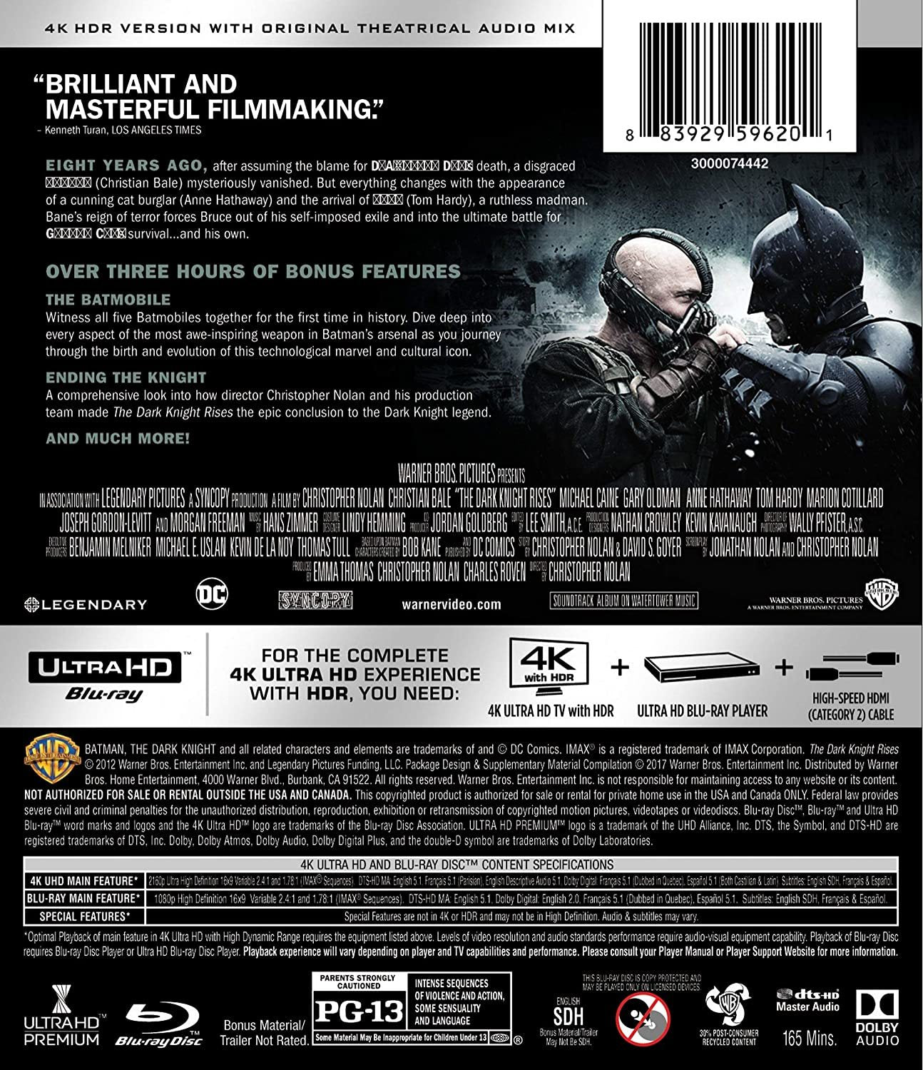 The Dark Knight Rises 4K – Blurays For Everyone