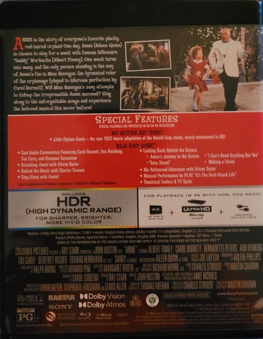 Annie 4K (1932)(1982) – Blurays For Everyone