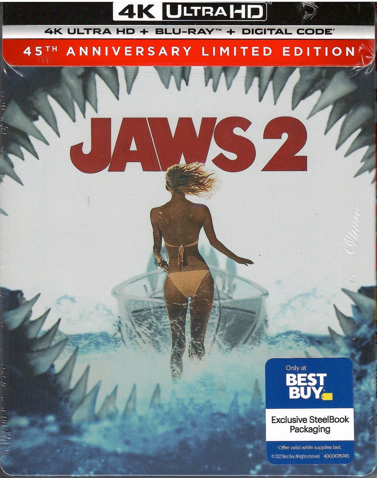 Jaws 2 4K SteelBook (1978)(Exclusive) – Blurays For Everyone