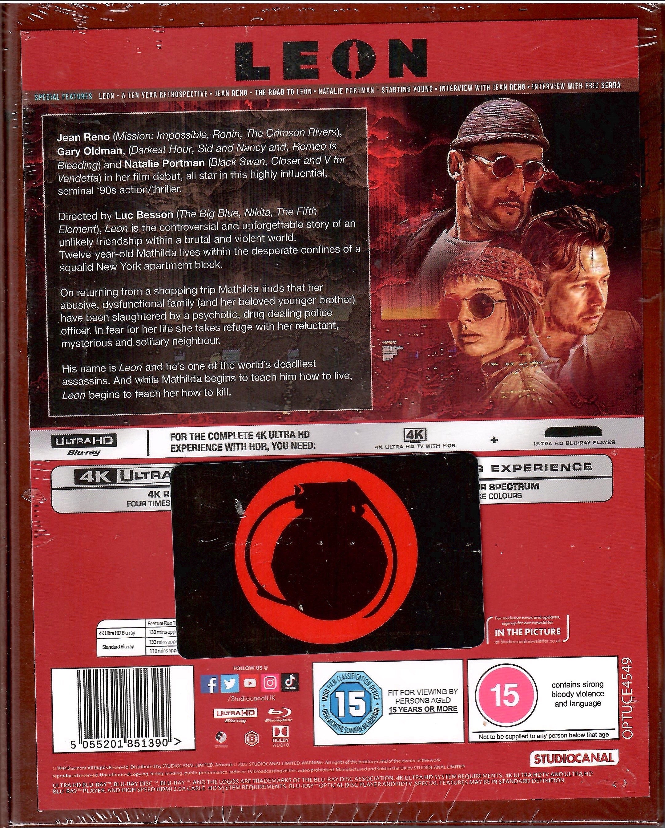 Leon: The Professional 4K XL Full Slip SteelBook - Deluxe Edition (UK ...