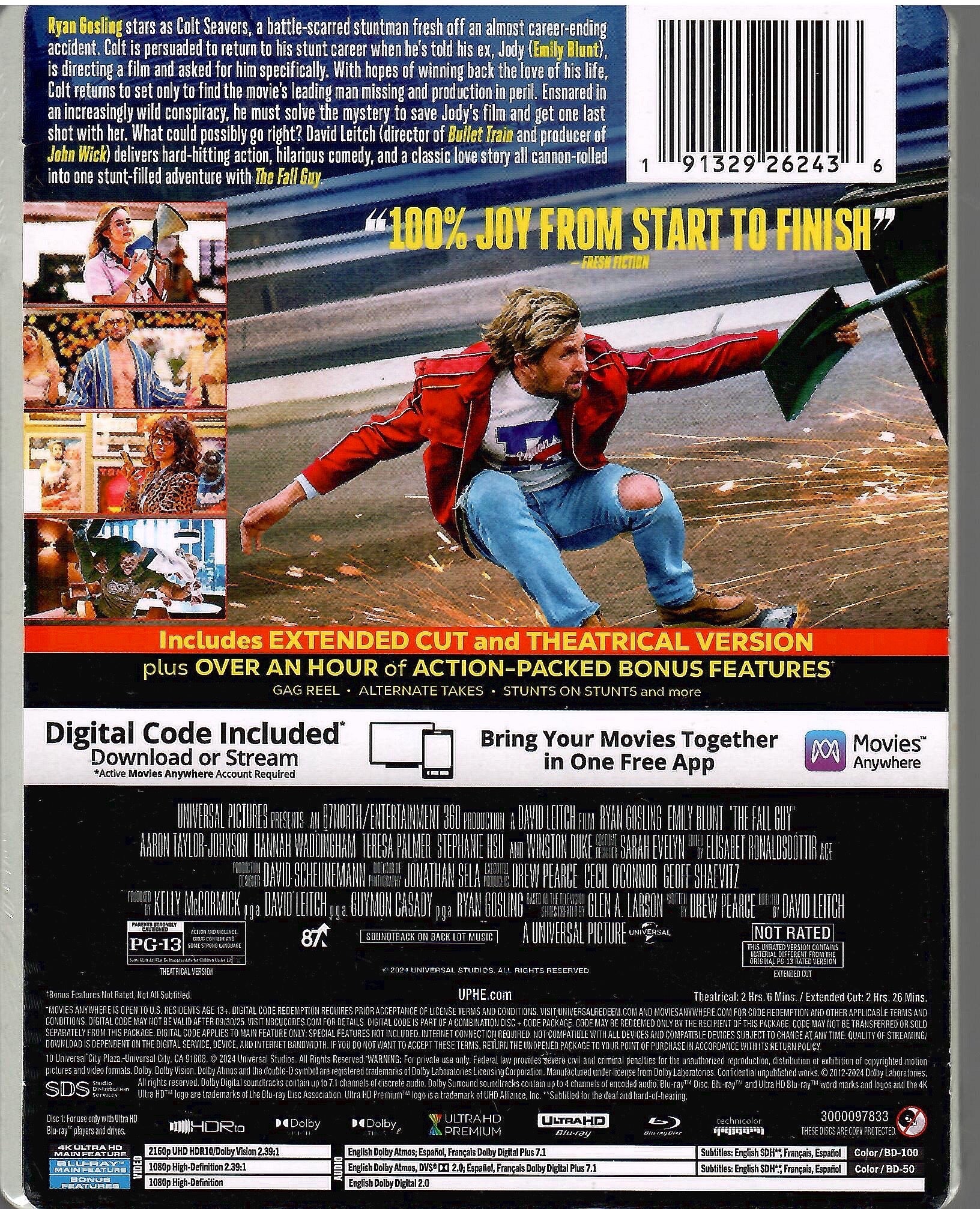 The Fall Guy 4K SteelBook: Extended Cut (Exclusive) – Blurays For Everyone